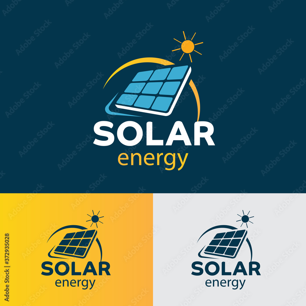 Solar Energy Logo Design Template Vector Illustration Stock Vector ...
