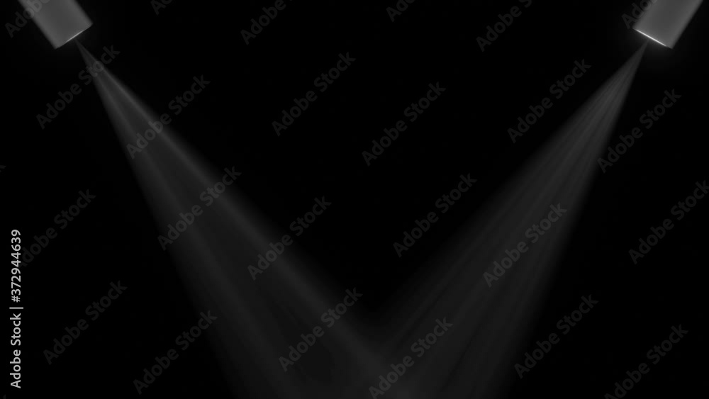 Rays of lights on black screen background animation. Beams light on ...