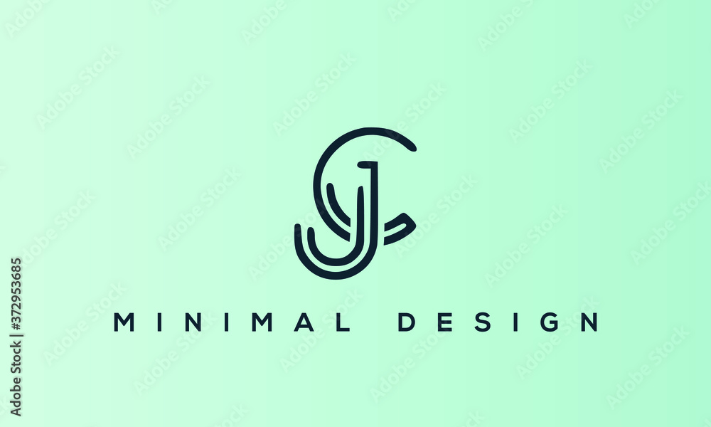 CJ letter logo alphabet monogram icon symbol Stock Vector | Adobe Stock