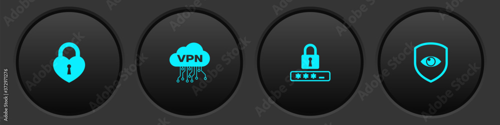 Set Castle In The Shape Of Heart Cloud Vpn Interface Password Protection And Shield And Eye