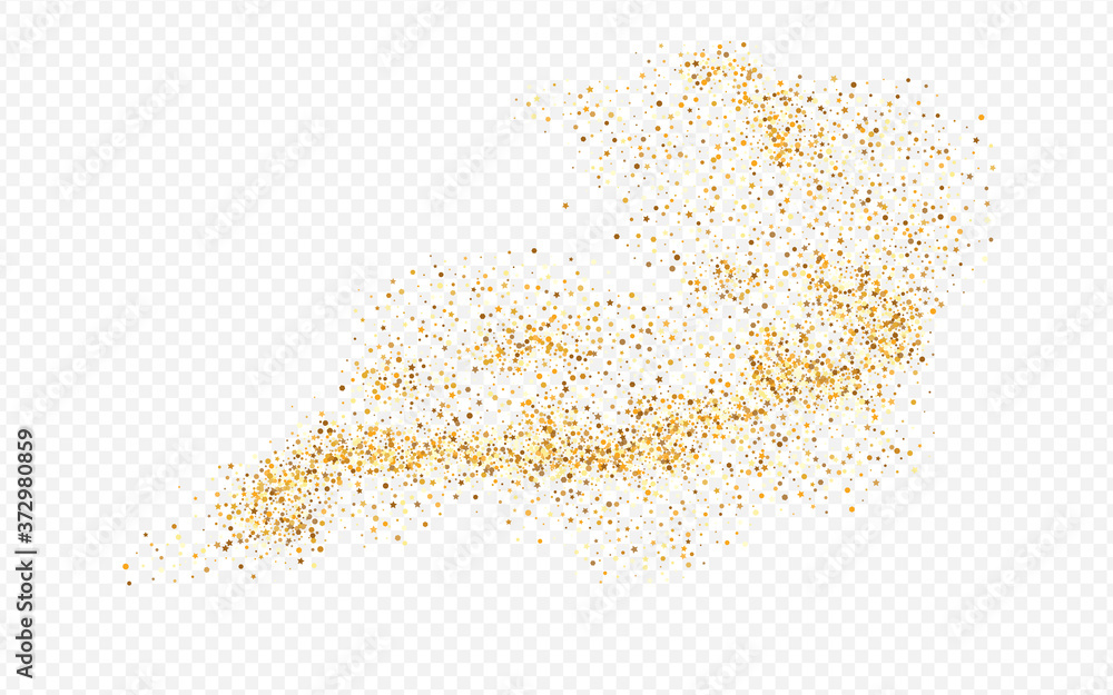 Gold Dust Golden Transparent Background. Modern Stock Vector | Adobe Stock
