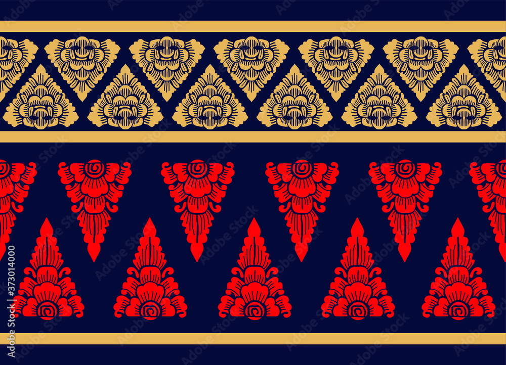 Motif Bali, Indonesia. with modern colors. Vector. Traditional classic ...