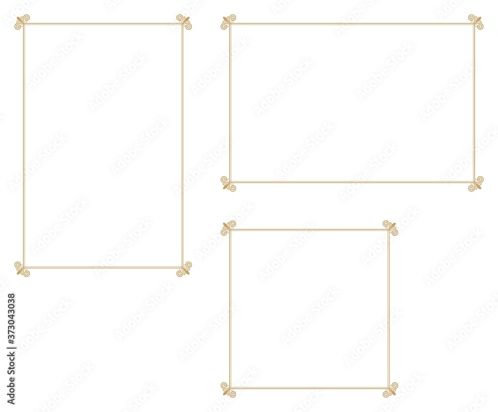 Decorative frame.A frame that gave a change in size to the same design ...