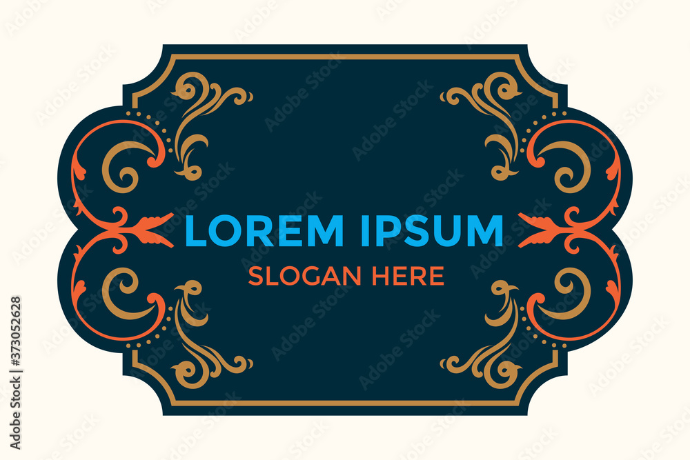 Fileteado Style Border Template Vector with flourish ornate Stock ...
