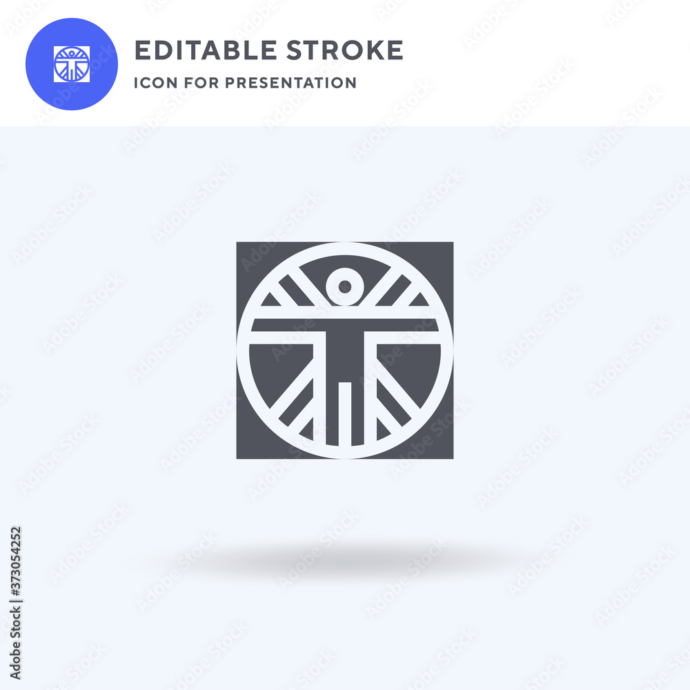 Vitruvian Man icon vector, filled flat sign, solid pictogram isolated ...
