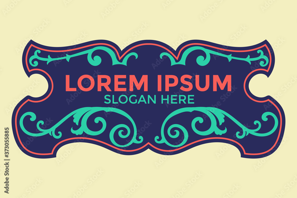 Fileteado Style Border Template Vector with flourish ornate Stock ...