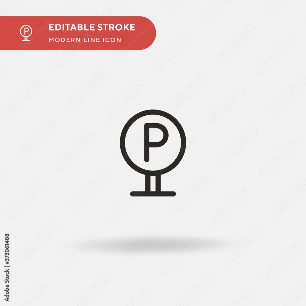 Parking Sign Simple vector icon. Illustration symbol design template ...