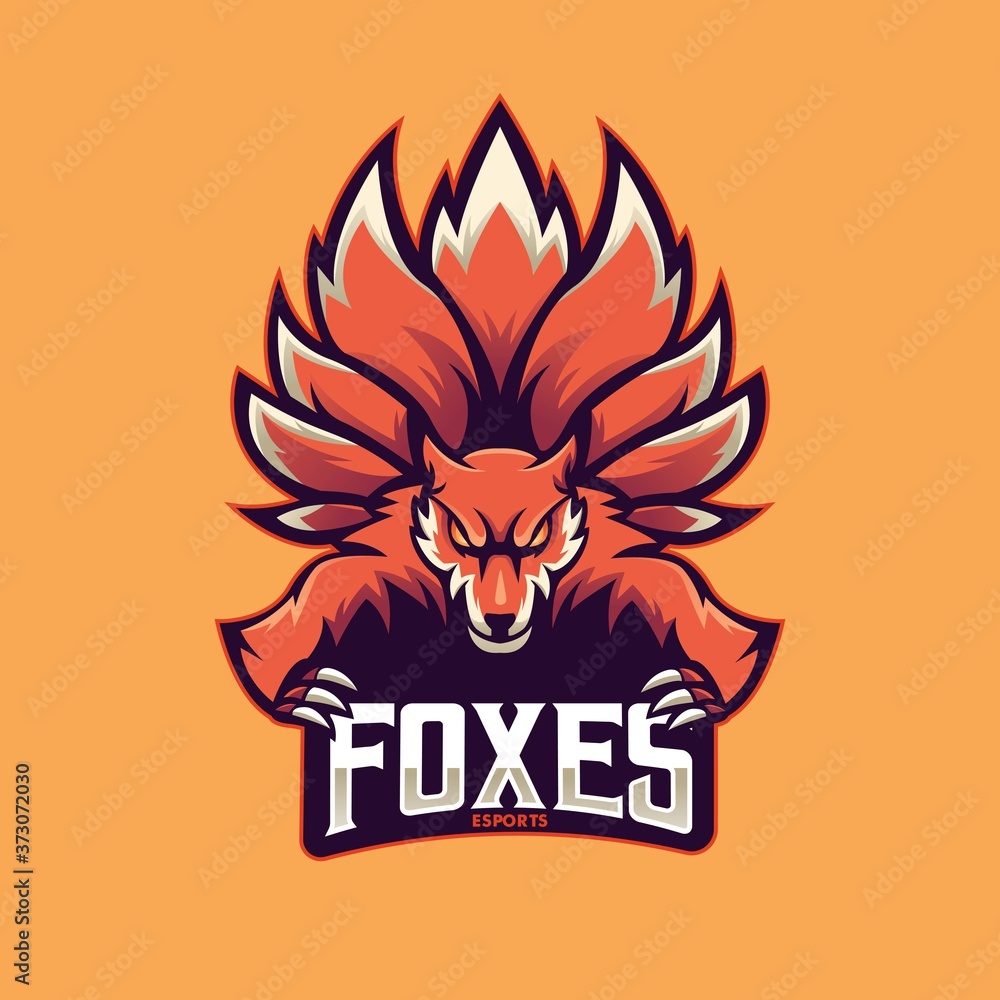 Fox mascot logo design vector with modern illustration concept style ...