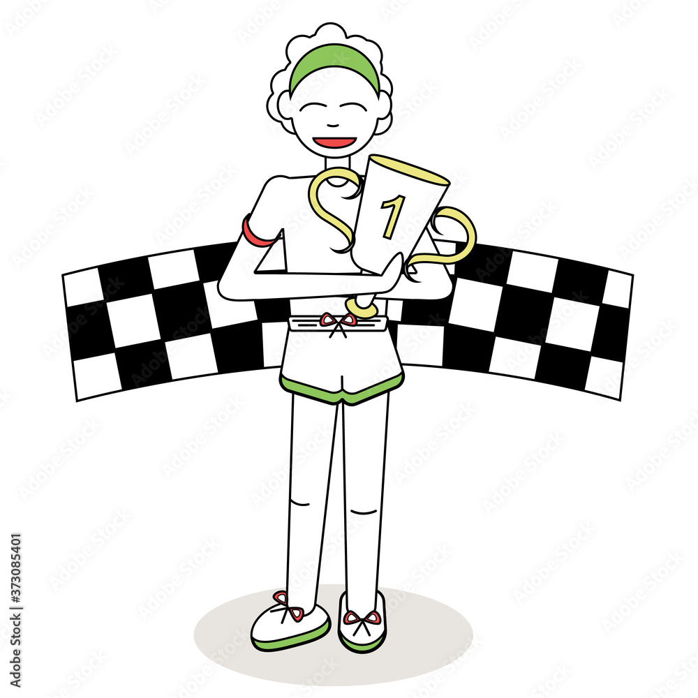 Happy guy champion at the competition with the cup in his hands on the ...