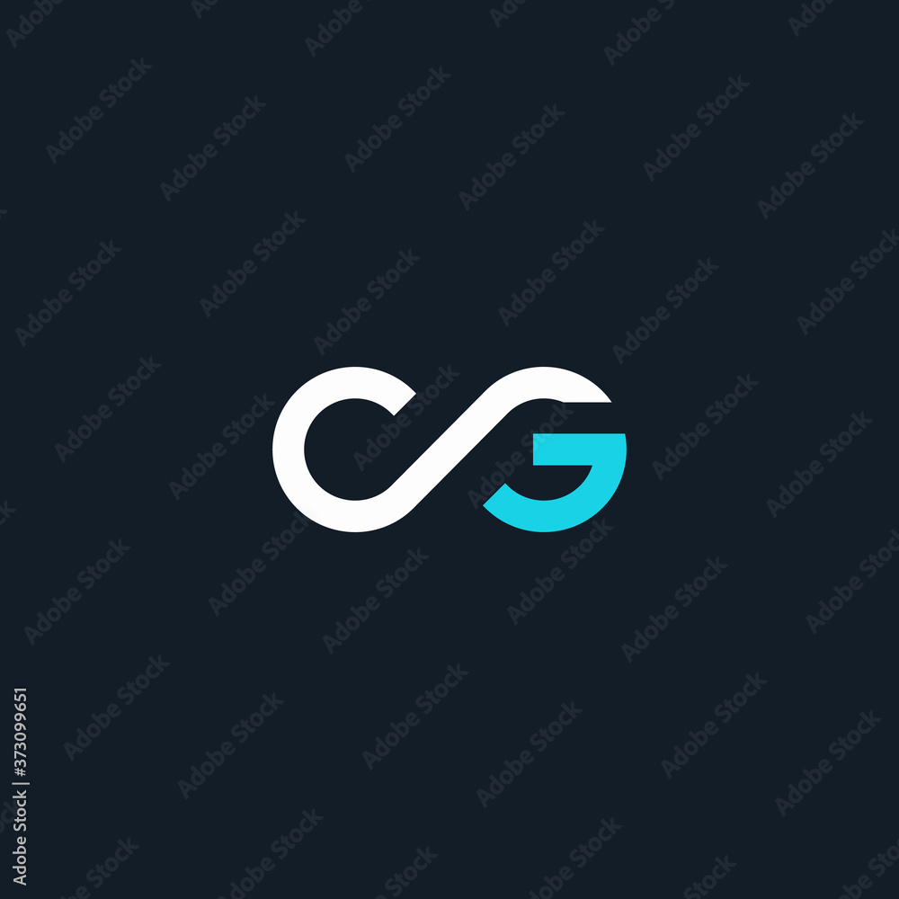 initial logo CG infinity geometric Stock Vector | Adobe Stock