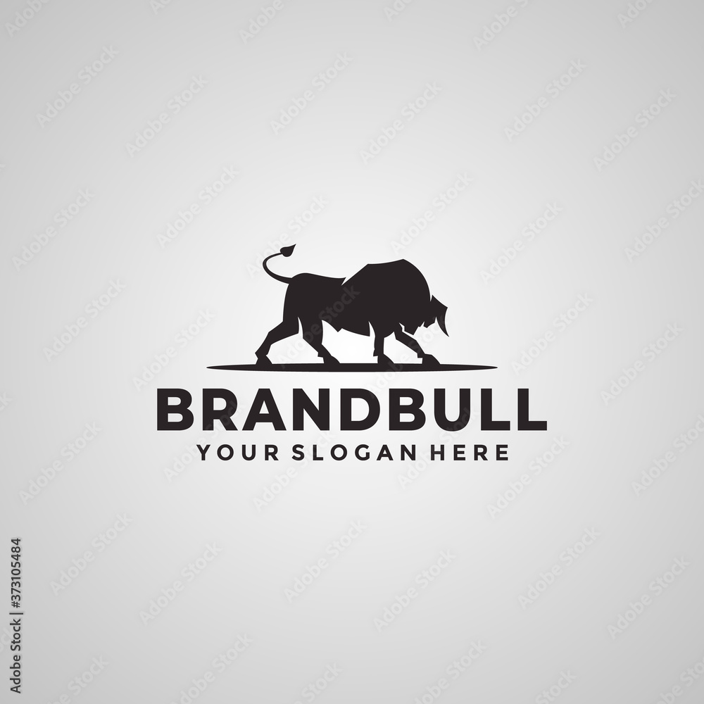 Bull Logo Design Stock Vector | Adobe Stock