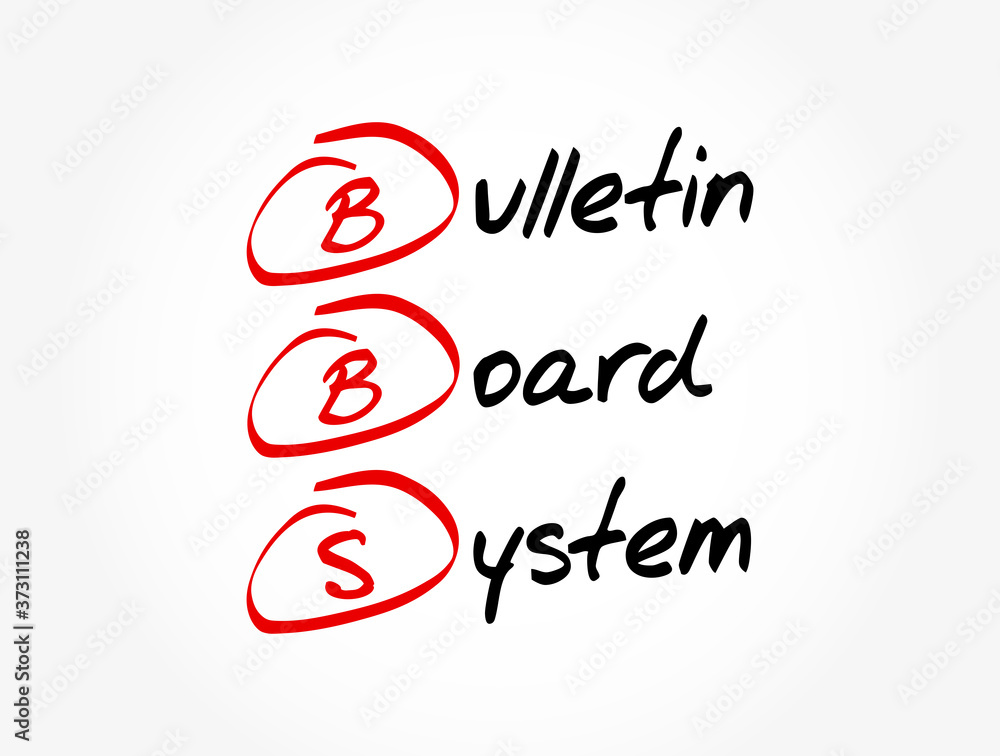 BBS - Bulletin Board System acronym, technology concept background ... BBS - Bulletin Board System acronym, technology concept background ...