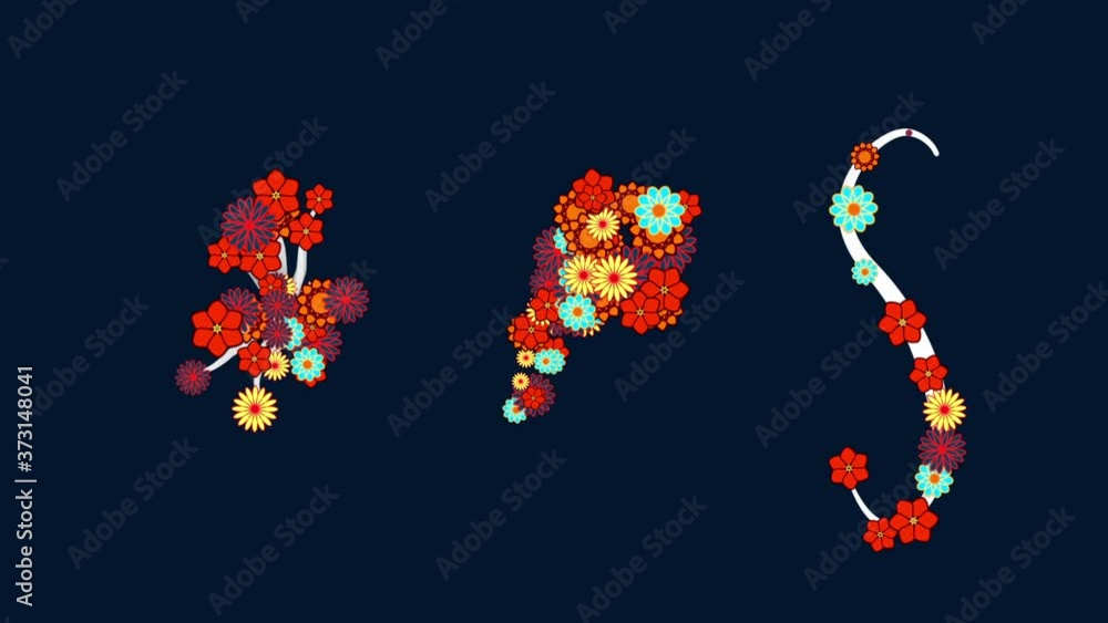 Floral decorative pattern Nr. 15, use the included luma matte to ...