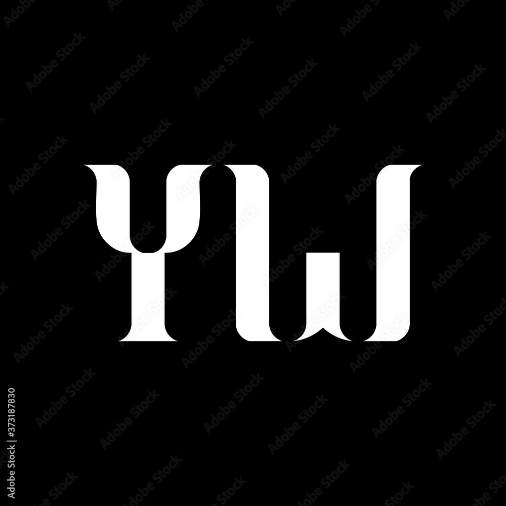 YW Y W letter logo design. Initial letter YW uppercase monogram logo ...