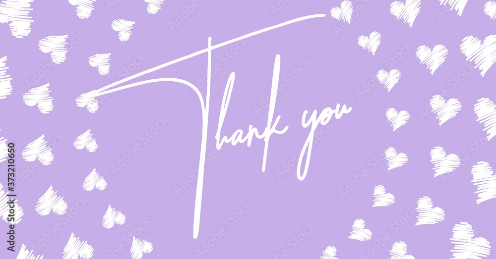 Thank You Card. Hand Written Lettering for Title, Heading, Photo ...