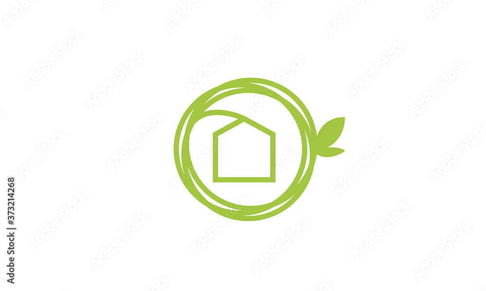 nest home nature minimalist logo vector icon illustration Stock Vector ...