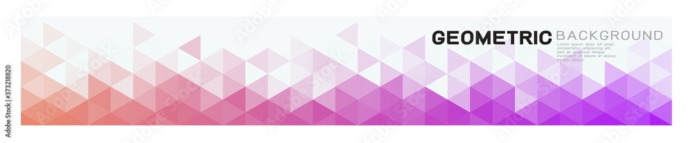 Geometric horizontal background with colorful gradient triangle pattern ...