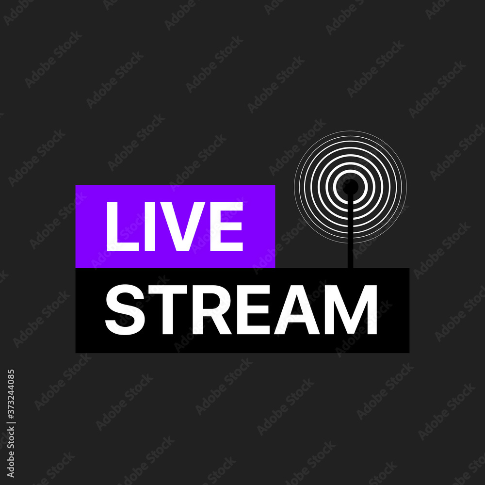 Live Stream Lower Third Vector Illustration. Live Stream Overlay For ...