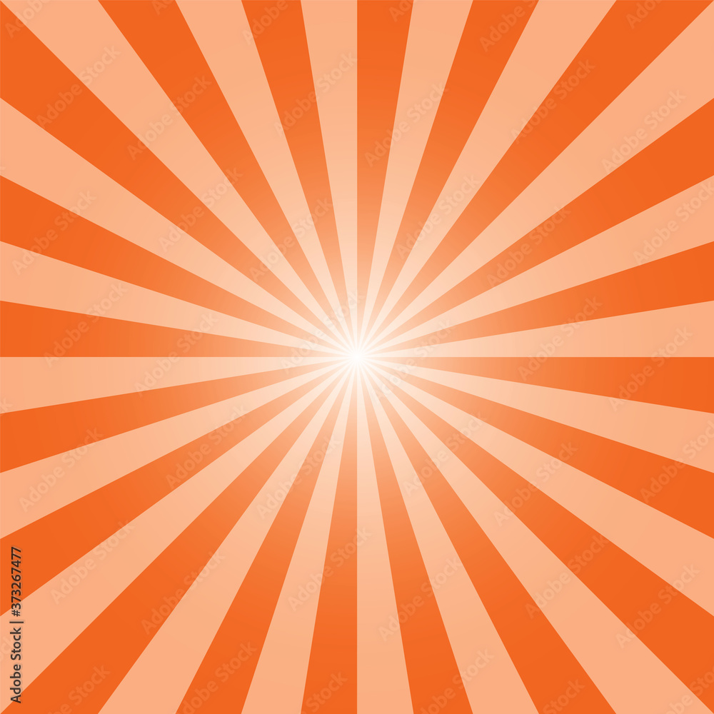 Orange sunburst recto background. Pure orange rectangular recto ...