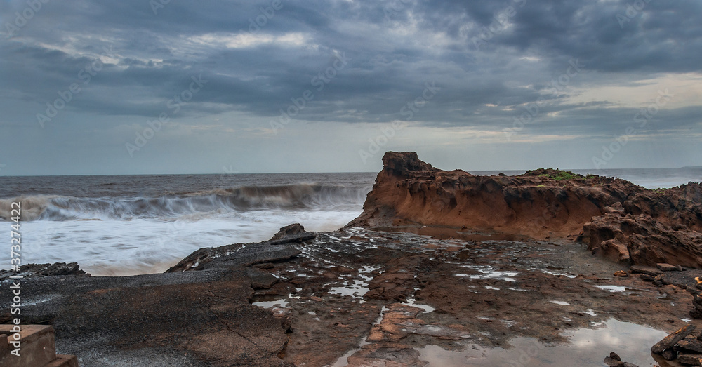 Diu, beautiful view of Arabian Sea from the INS Khukri memorial in Diu ...
