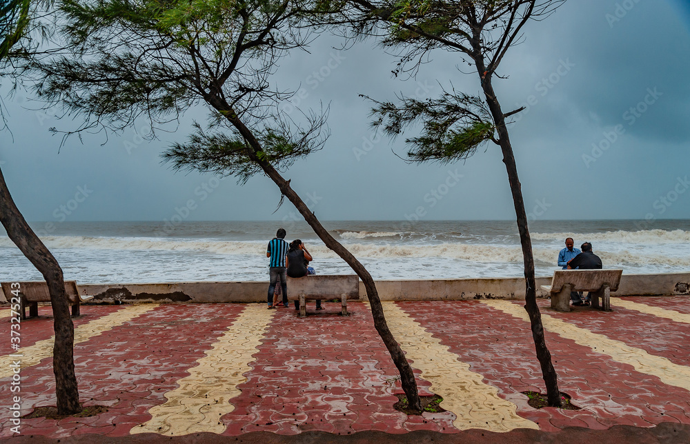 Diu, Union territory of Daman and Diu, Gujarat, India: people enjoying ...