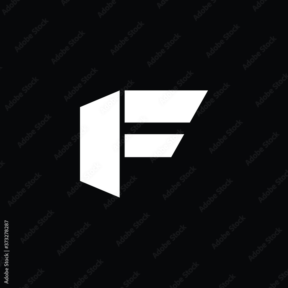 simple minimal initial biased based vector logo design of letter F in ...
