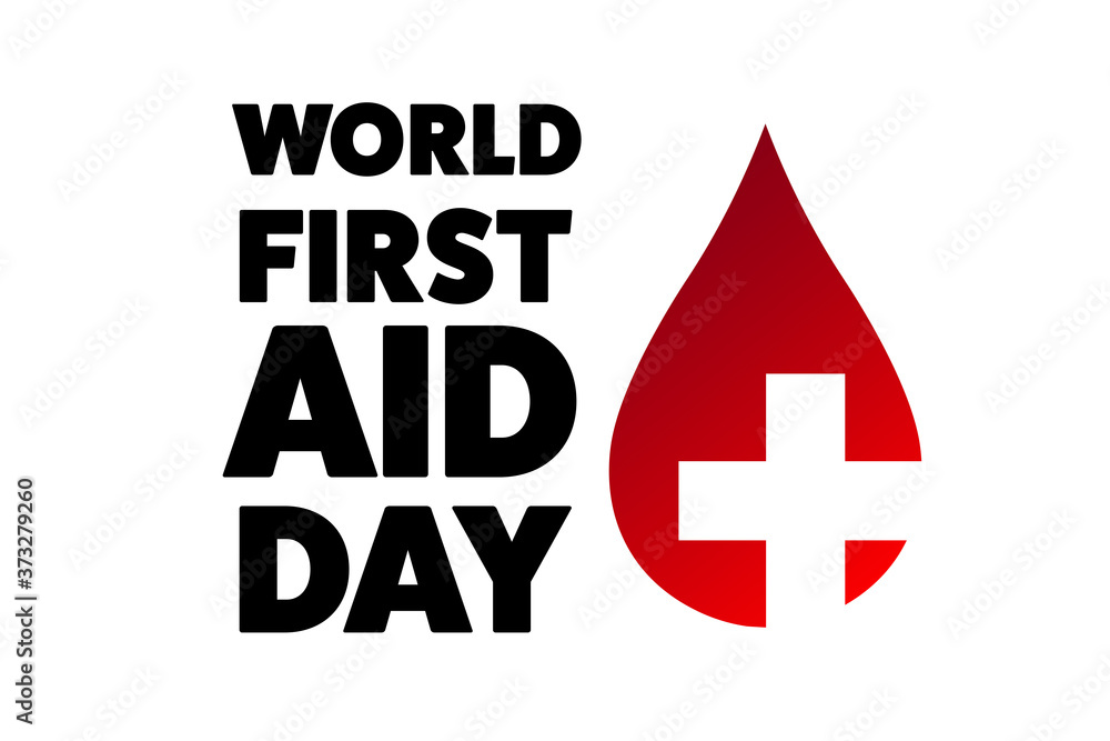 World First Aid Day. Holiday concept. Template for background, banner ...