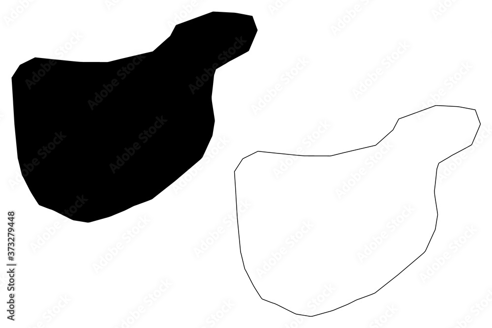 Bamenda City (Republic of Cameroon, Mezam Department) map vector ...