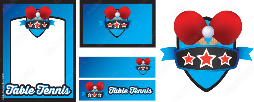table tennis template set Stock Vector | Adobe Stock