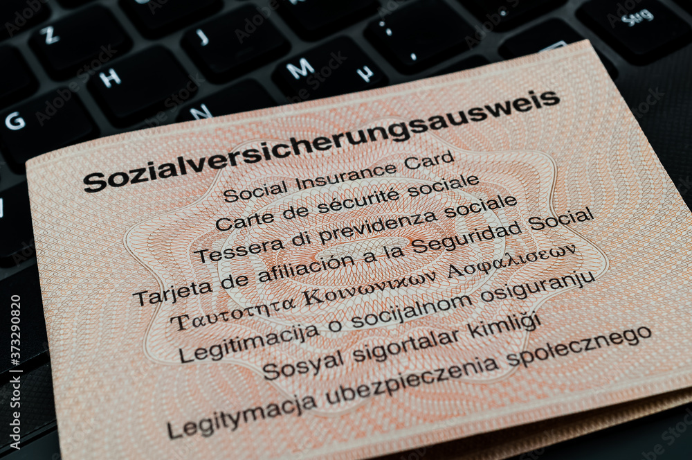 Sozialversicherungsausweis Deutschland Stock Photo | Adobe Stock