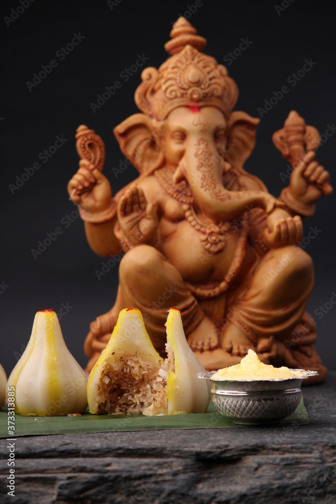Modak- a traditional dish made on Ganpati festival in India. served ...