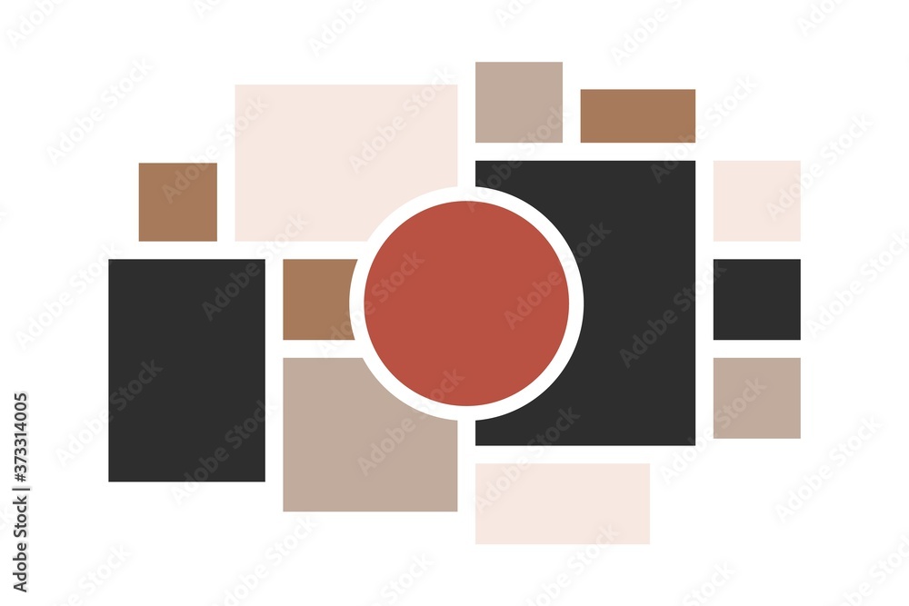 Moodboard layout. Photo frames mosaic minimalist template, collage grid ...