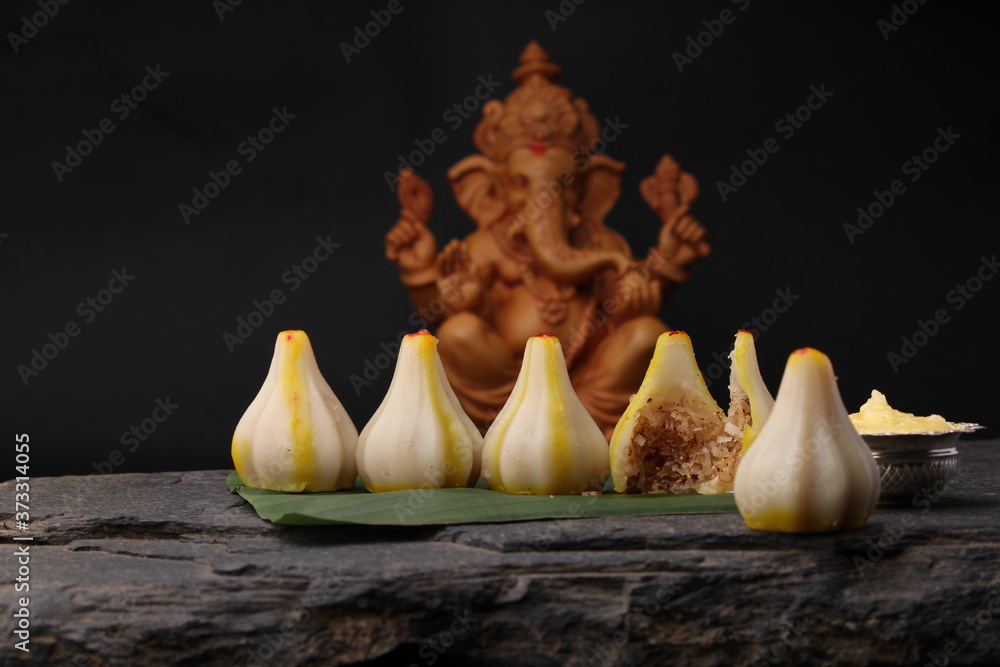 Modak- a traditional dish made on Ganpati festival in India. served ...