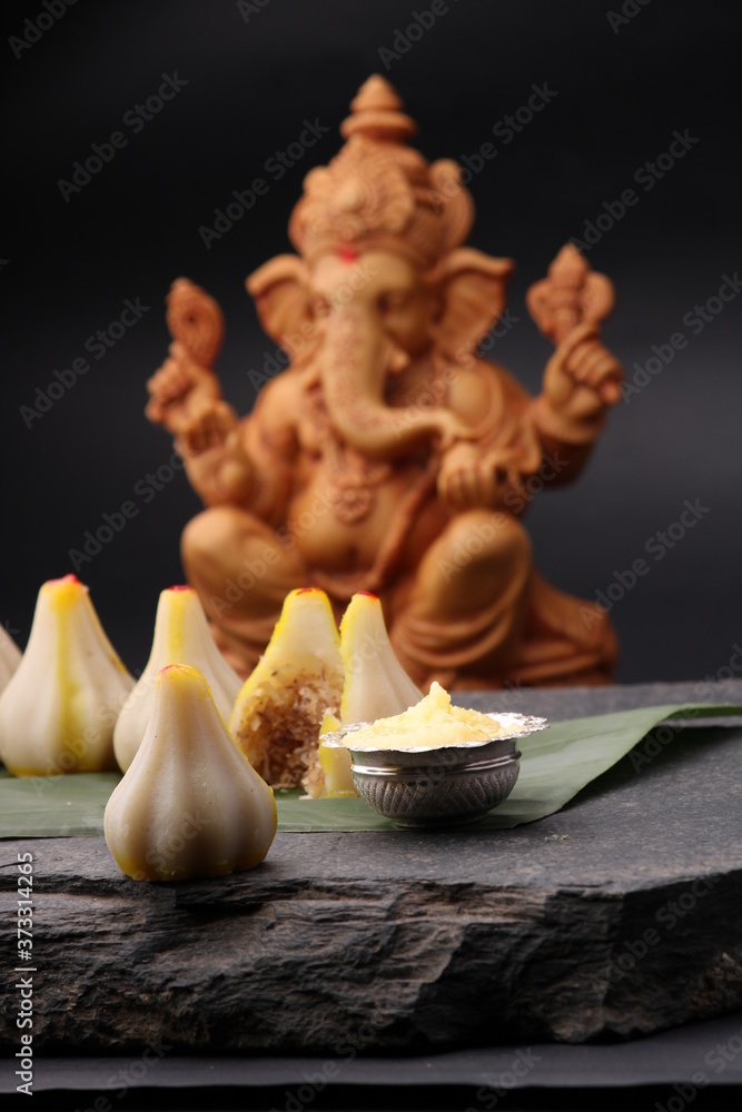 Modak- a traditional dish made on Ganpati festival in India. served ...