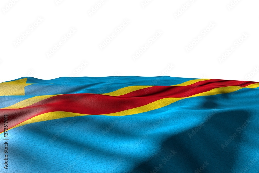 cute feast flag 3d illustration. - mockup image of Democratic Republic ...