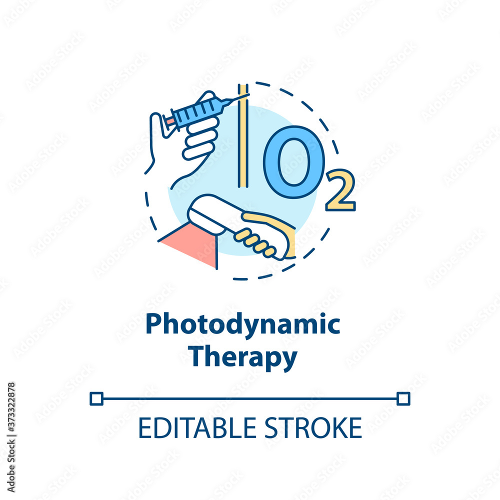 Vektorová grafika „Photodynamic therapy concept icon. Phototherapy ...