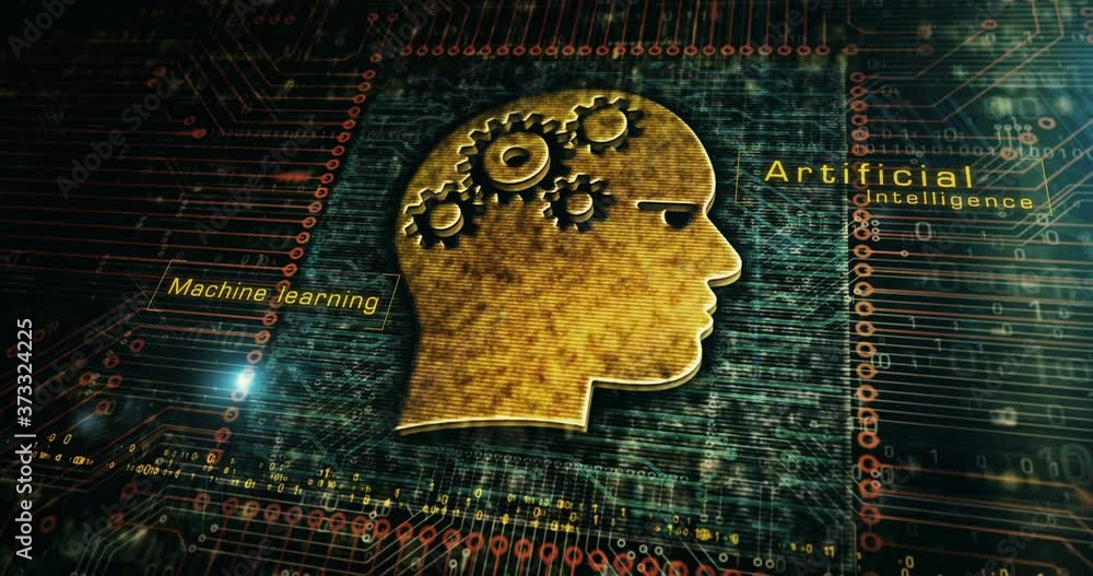 Artificial intelligence, machine learning, cyber brain, digital ...