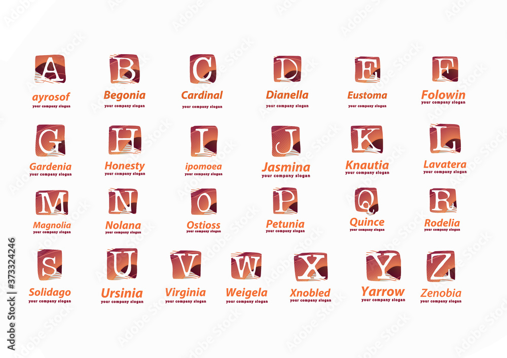 Logo collection, letters Template for your company Stock Vector | Adobe ...