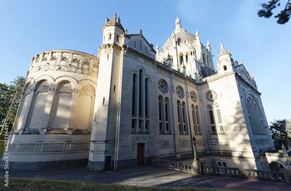 The famous basilica of St. Therese of Lisieux in Normandy, France ...