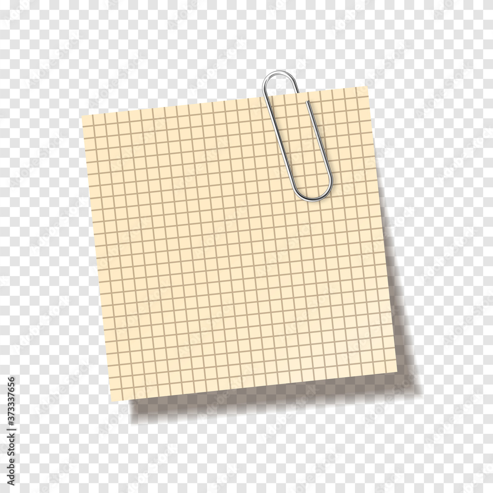 Realistic sticky note sheet. Blank lined paper. Vector illustration ...