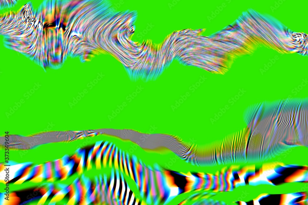 Fototapeta Scrolling of the retro bars of the old television on green ... Fototapeta Scrolling of the retro bars of the old television on green ...