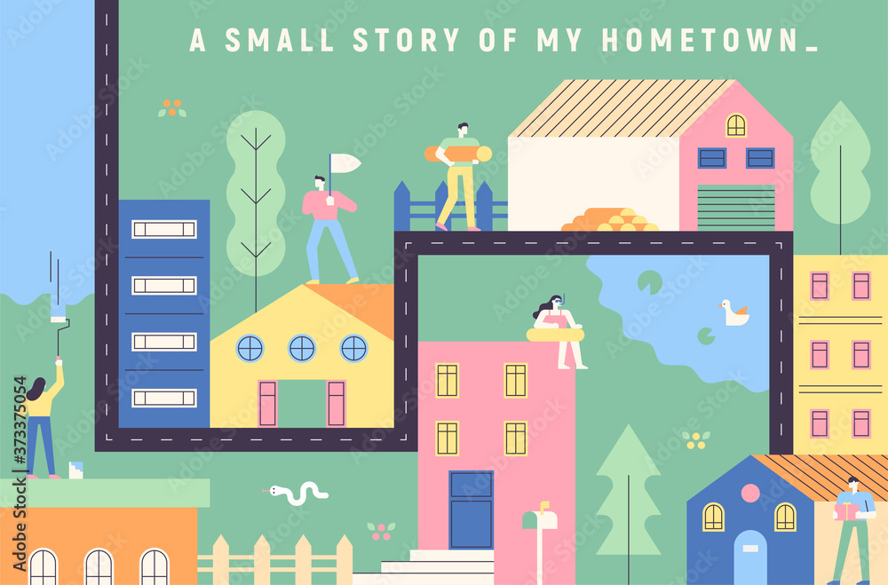 Small story of my hometown. Maps of small towns and memories of ...