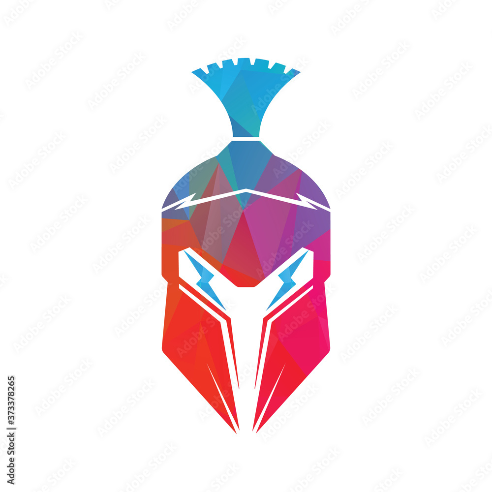Spartan logo. Old Vintage Antiques Spartan warrior vector design Stock ...