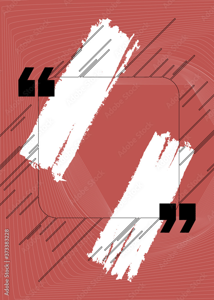 Text box bubble. Empty template with brush stroke. Speech bubble, quote ...
