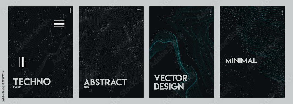 Elegant and simple minimal techno background. Vector of abstract dark ...