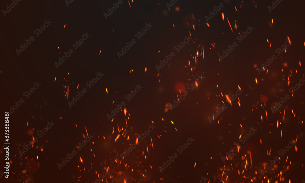 fire flames Burning red hot sparks realistic abstract background ...