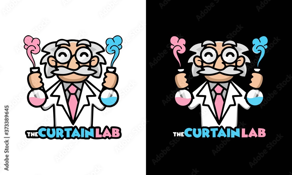 scientist mascot logo design vector with modern illustration concept ...