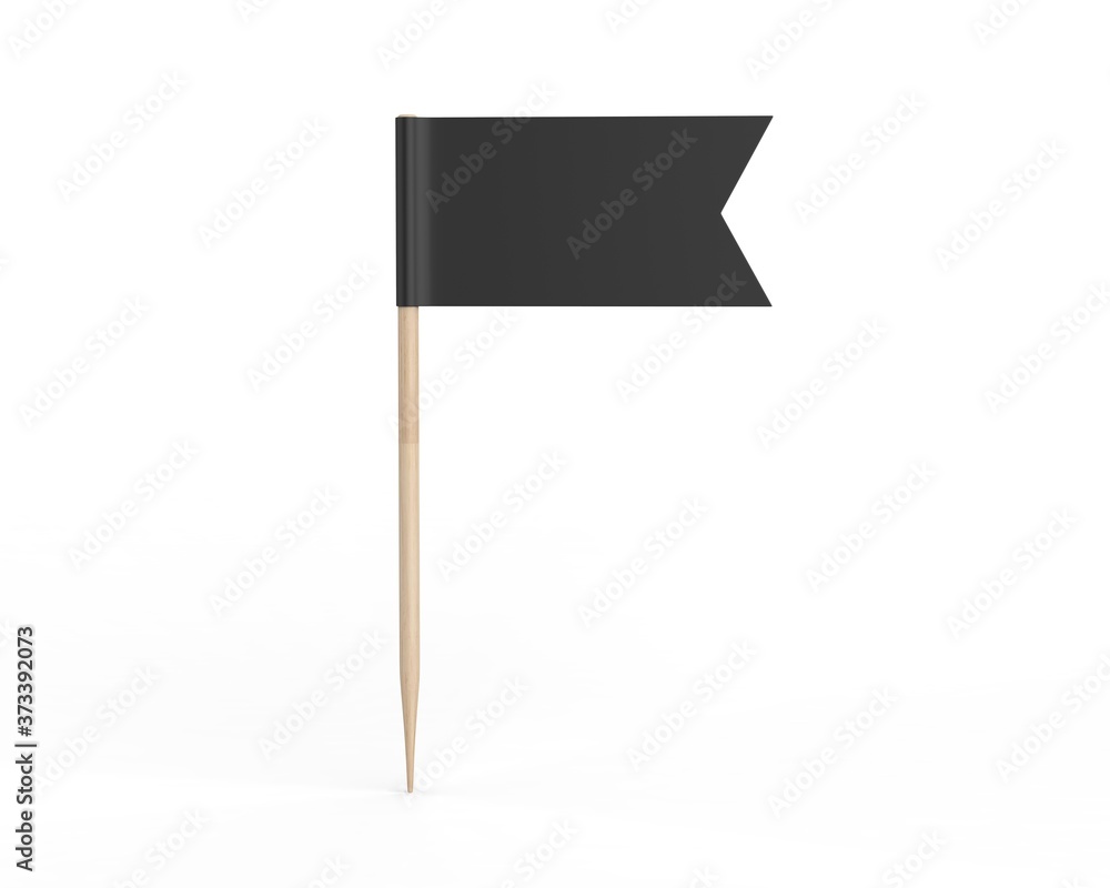 Blank Decorative Fish tail Flag Topper For Mockup Design, 3d render ...