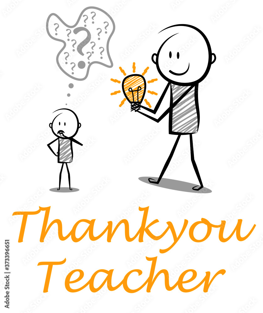 thank you teacher poster with copy space for your text.vector ...