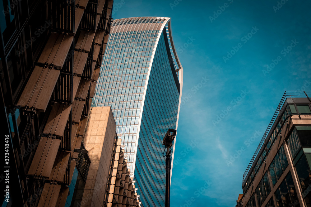 London, England - July 20, 2019: The Walkie-Talkie Building,20 ...